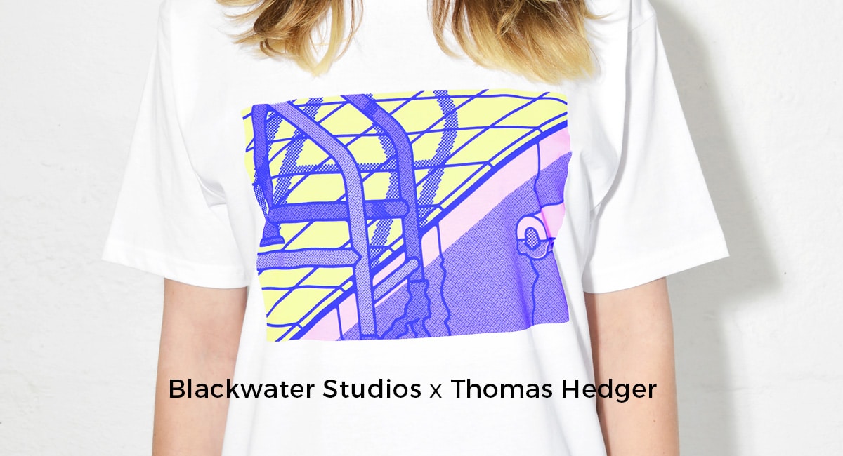 Buy Poolside T Shirt by Thomas Hedger | Blackwater Studios